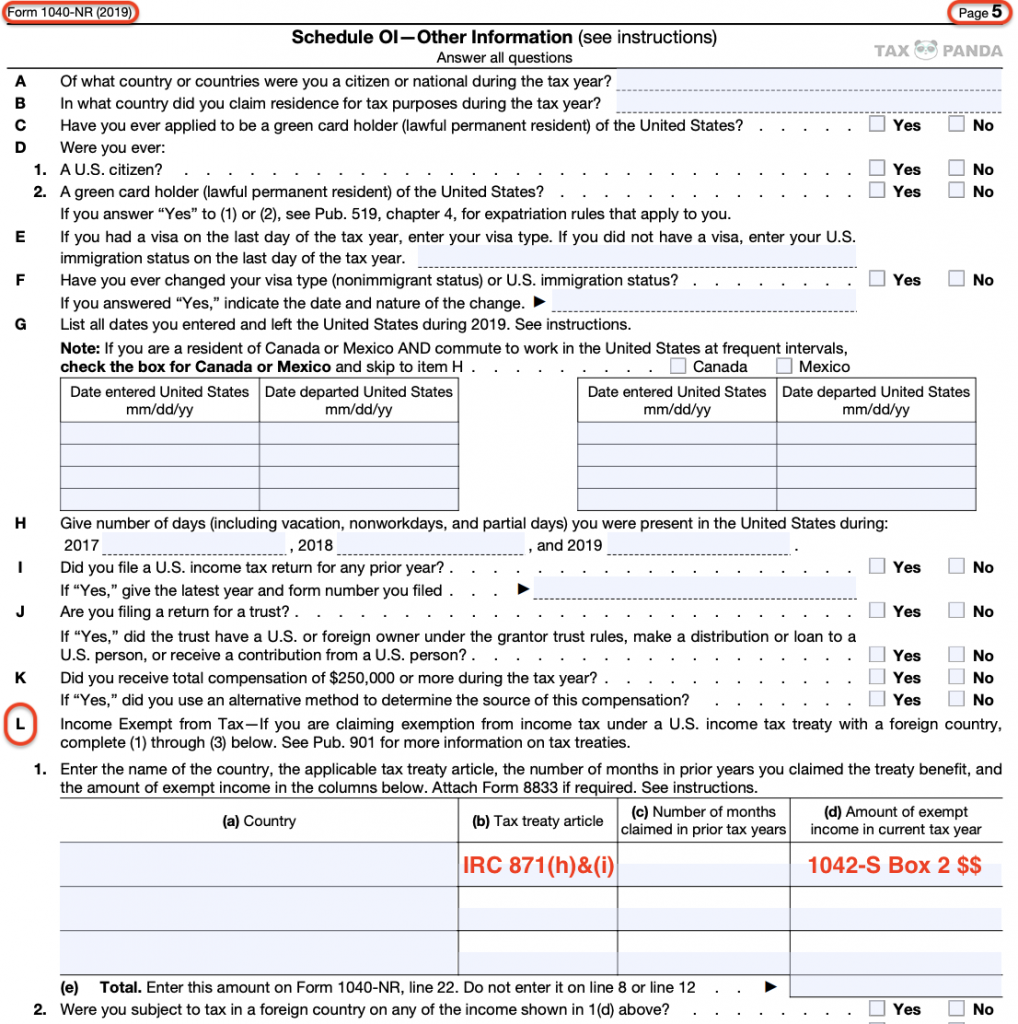 1042-S表格 【最新2019 CPT/OPT在校工作报税全解析】 - Tax Panda