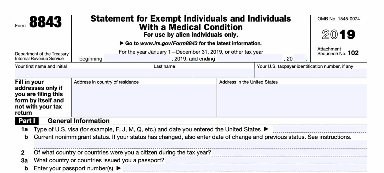 Form 8843-留学生报税必填表格 – Tax Panda