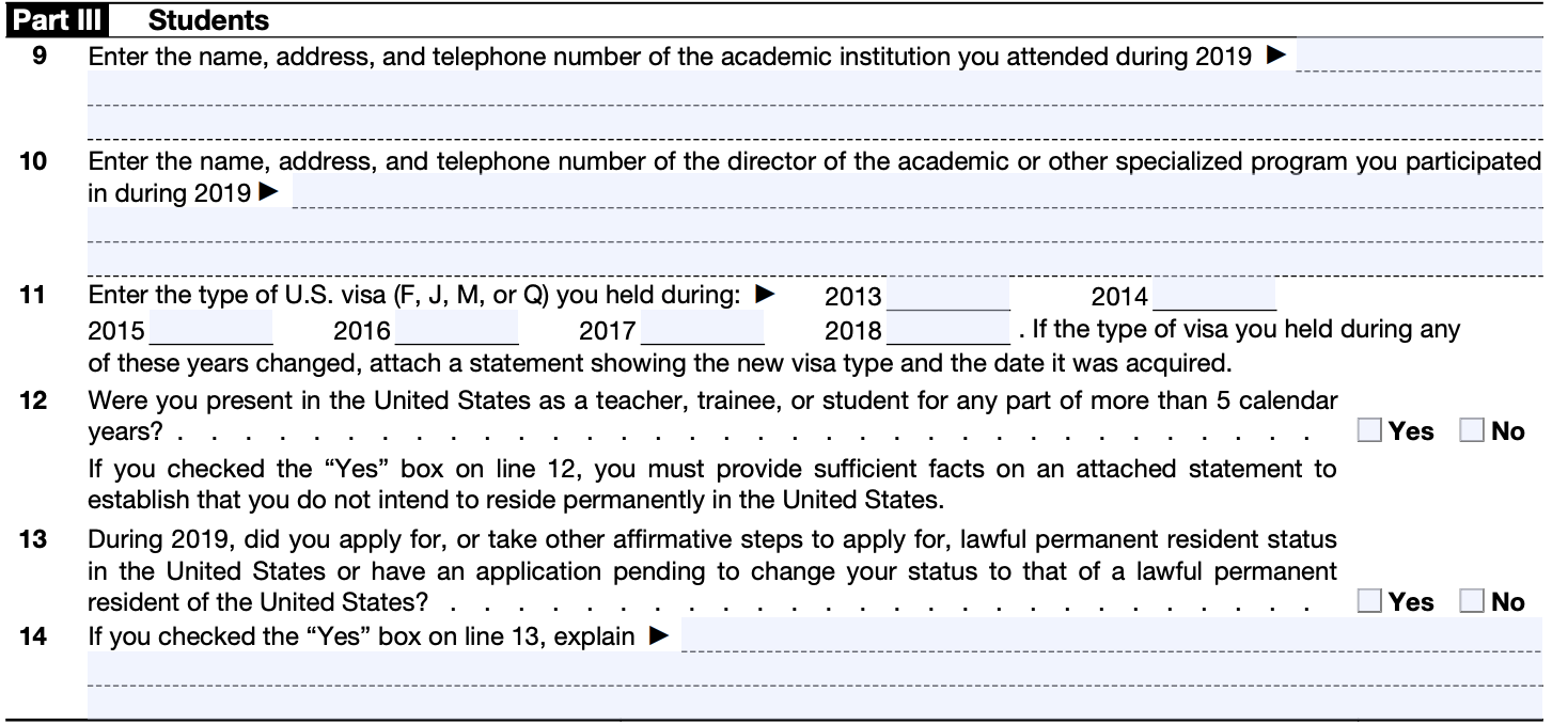 Form 8843-留学生报税必填表格 – Tax Panda