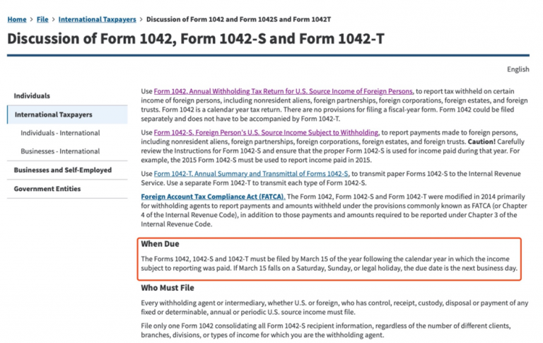 1042-S表格 【最新2019 CPT/OPT在校工作报税全解析】 - Tax Panda